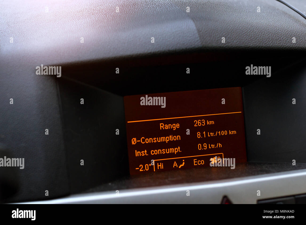 On-Board car computer to help the driver. Modern transport technologies ...