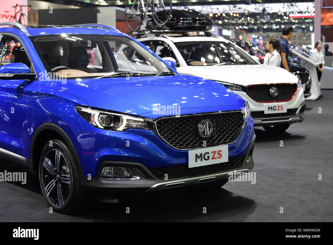 NONTHABURI - NOVEMBER 29 : MG Zs car on display at Thailand ...