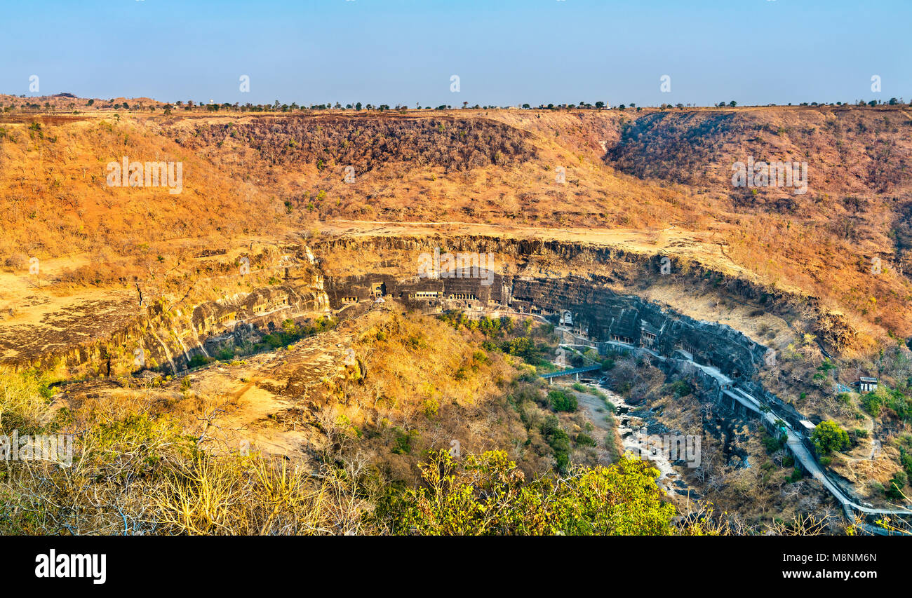 Ajanta caves aerial hi-res stock photography and images - Alamy