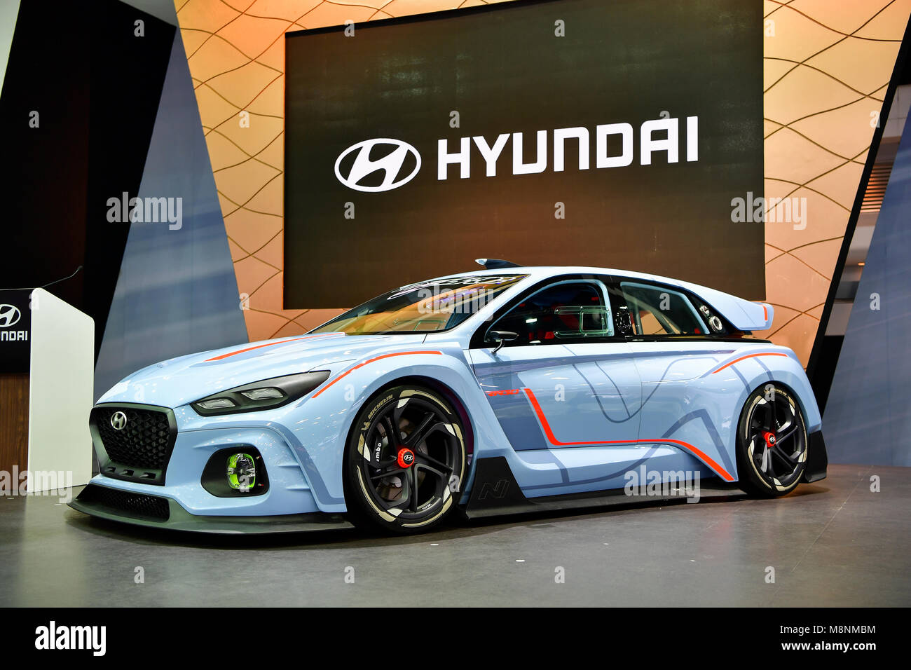 NONTHABURI - NOVEMBER 29 : Hyundai RN30 Concept car on display at ...