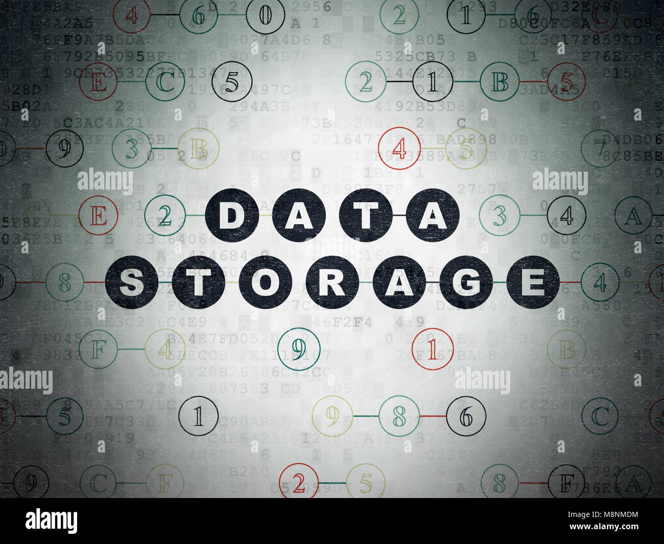 Information concept: Data Storage on Digital Data Paper background ...