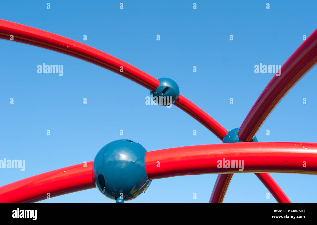 Air game for children at the commun playground in the sky Stock Photo ...