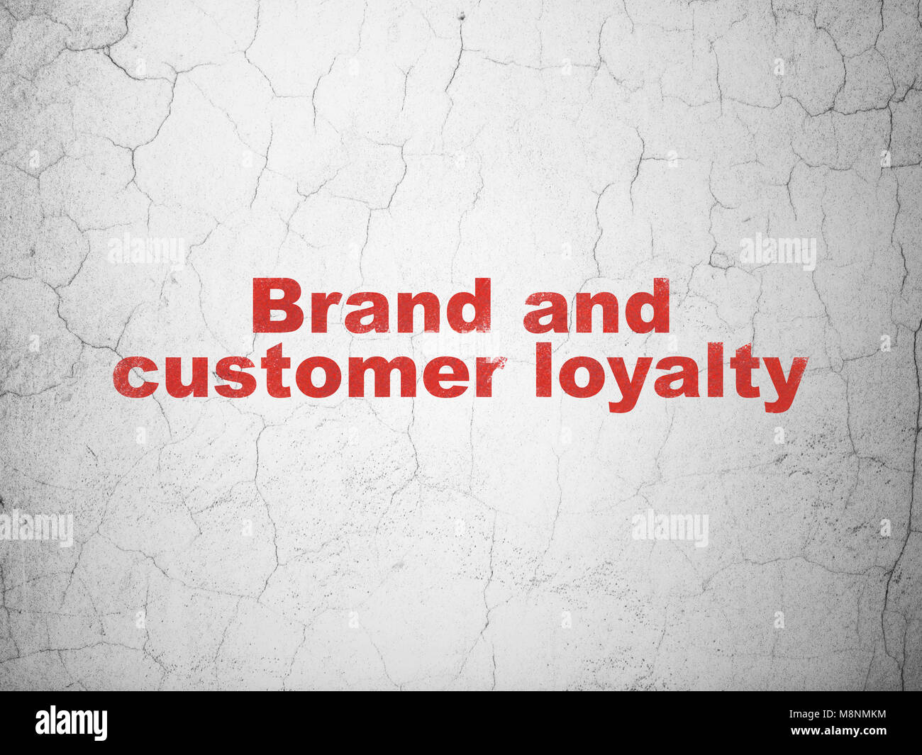 Finance concept: Brand and Customer loyalty on wall background Stock ...