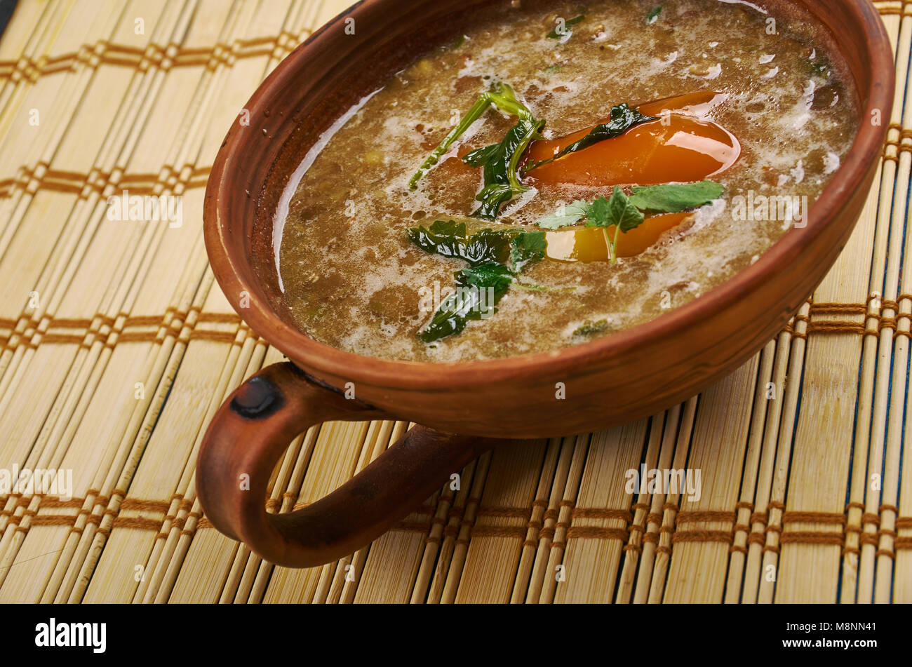 Dhaba Style Dal Fry , Indian Cuisine close uo Stock Photo - Alamy