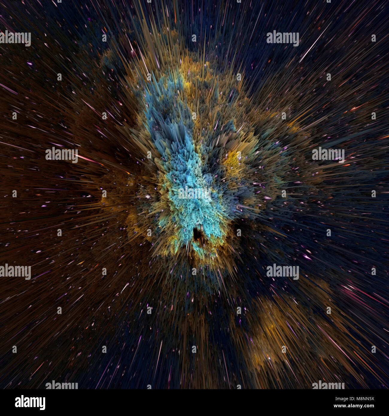 Colorful galaxy abstract cosmic background. Shiny fantasy universe ...