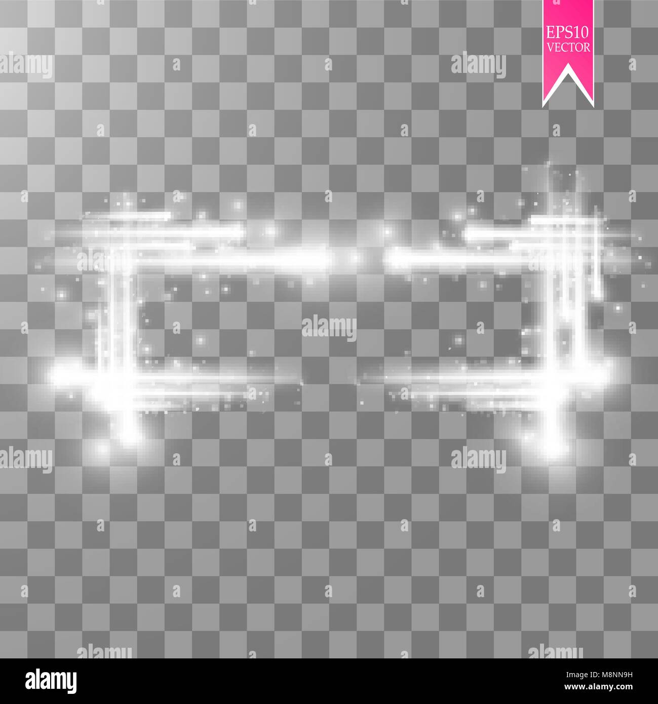 Abstract luxury white vector light flare spark light effect. Sparkling ...