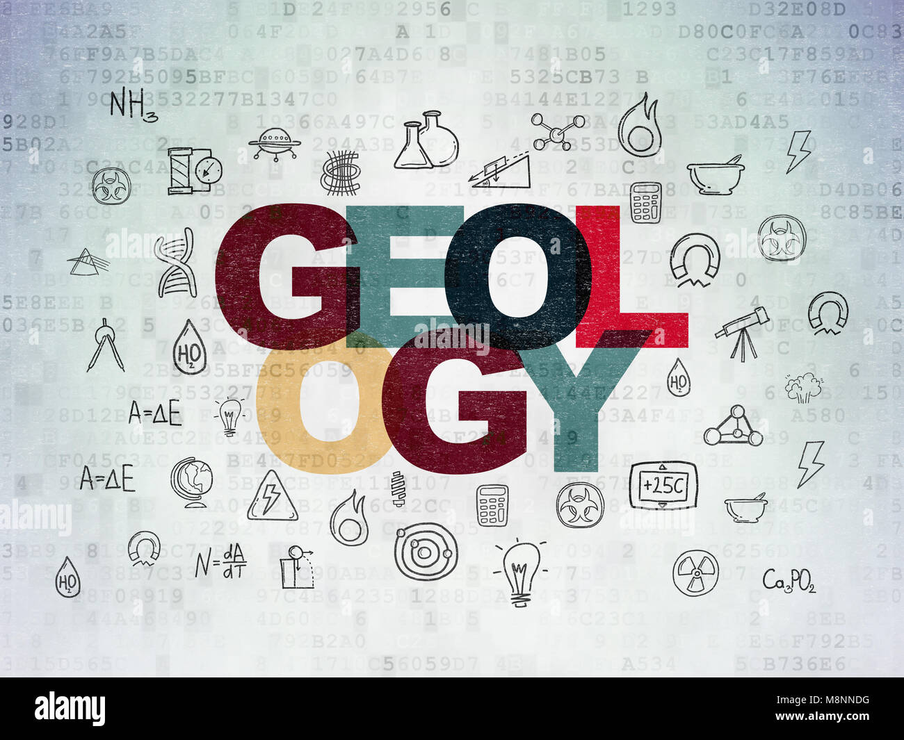 Science concept: Geology on Digital Data Paper background Stock Photo ...