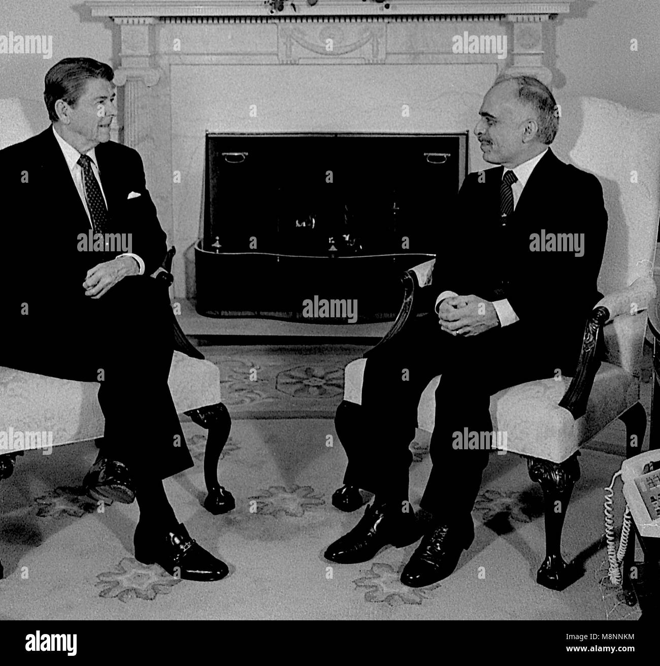 Washington, DC., USA, February 13,1984 President Ronald Reagan meets ...