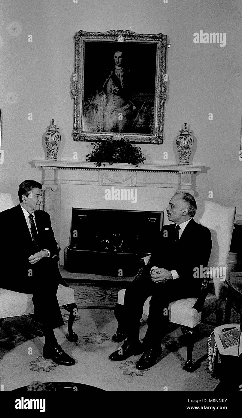 Washington, DC., USA, February 13, 1984 President Ronald Reagan meets ...