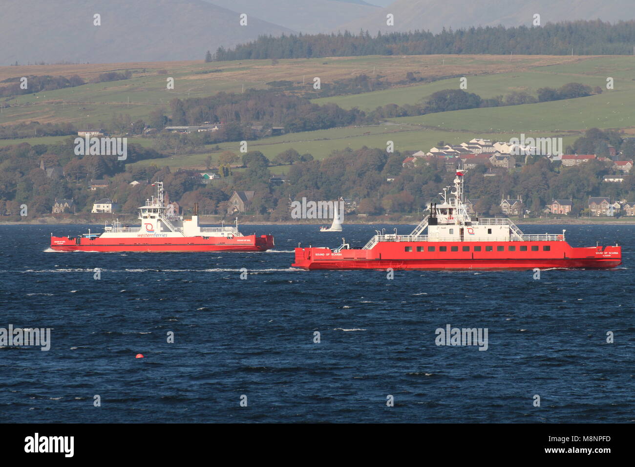 The Western Ferries vessels Sound of Seil (left) and Sound of Scarba ...