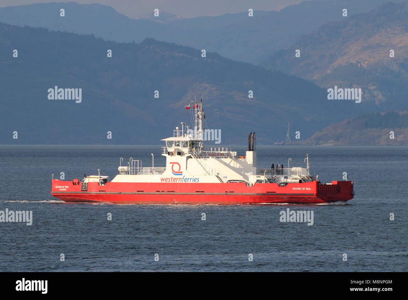 The car and passenger ferry MV Sound of Seil, operated by Western ...