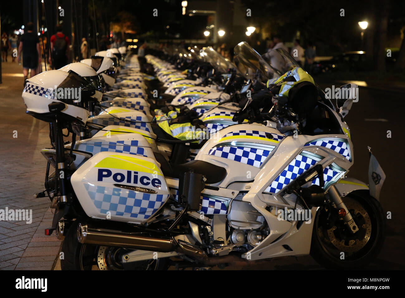 A line of police motorcycles in Sydney, Australia Stock Photo - Alamy