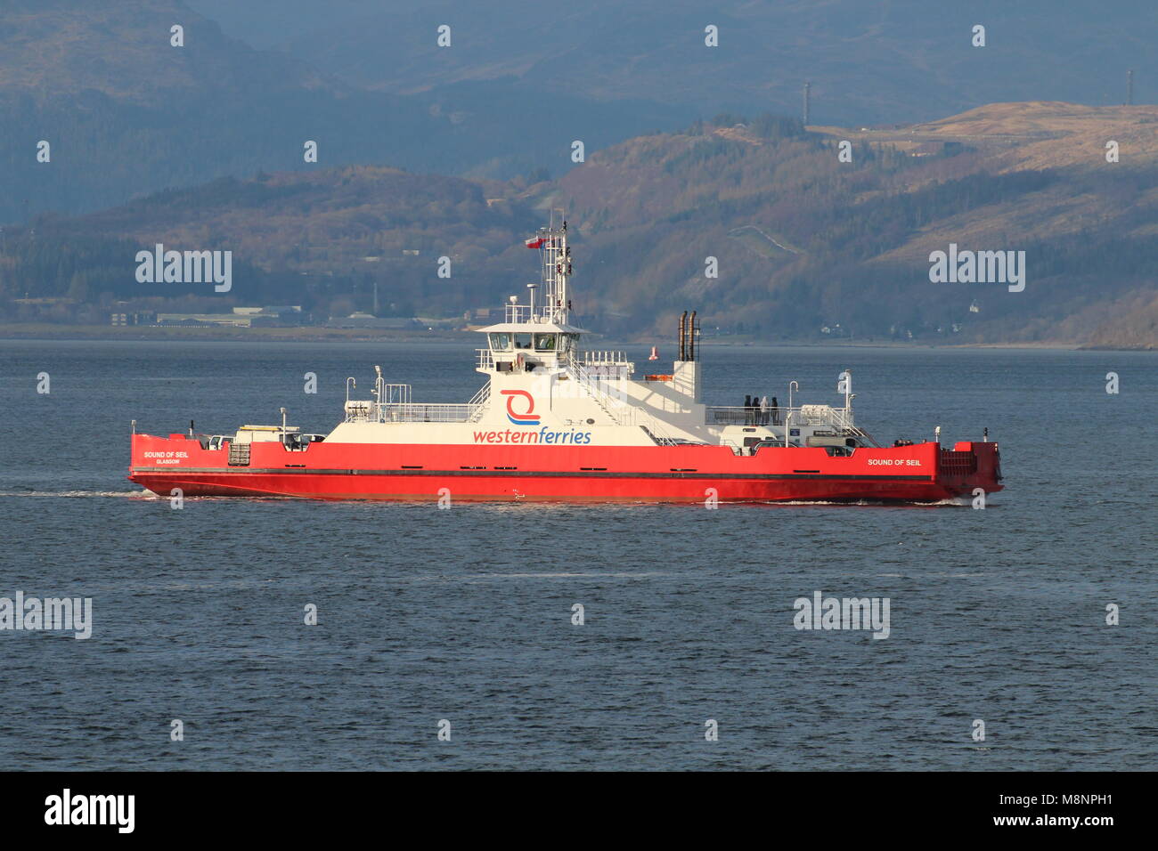 The car and passenger ferry MV Sound of Seil, operated by Western ...