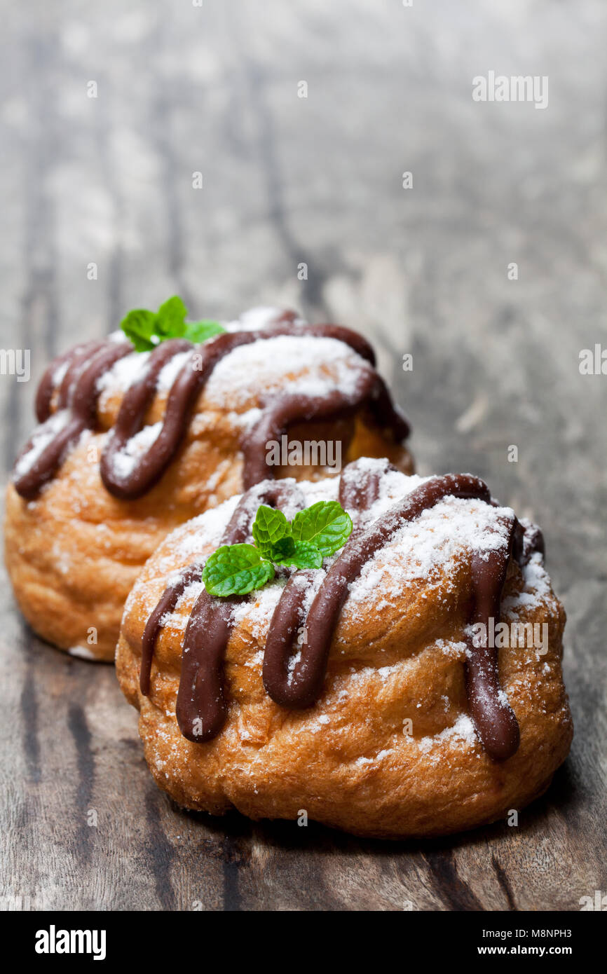 Belgian chocolate choux buns hi-res stock photography and images - Alamy