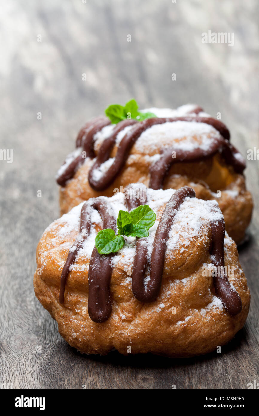 Belgian chocolate choux buns hi-res stock photography and images - Alamy