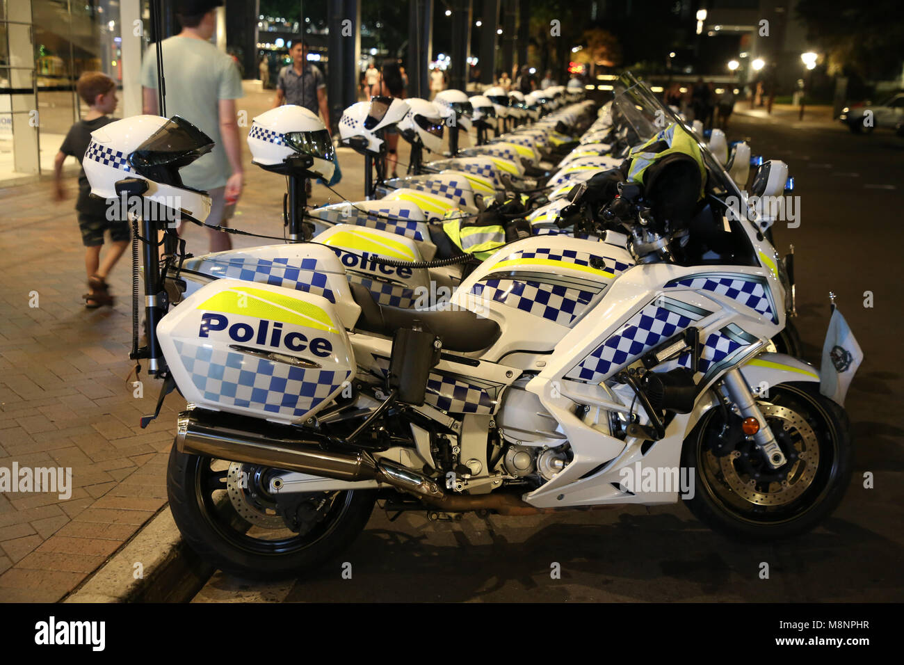 A line of police motorcycles in Sydney, Australia Stock Photo - Alamy