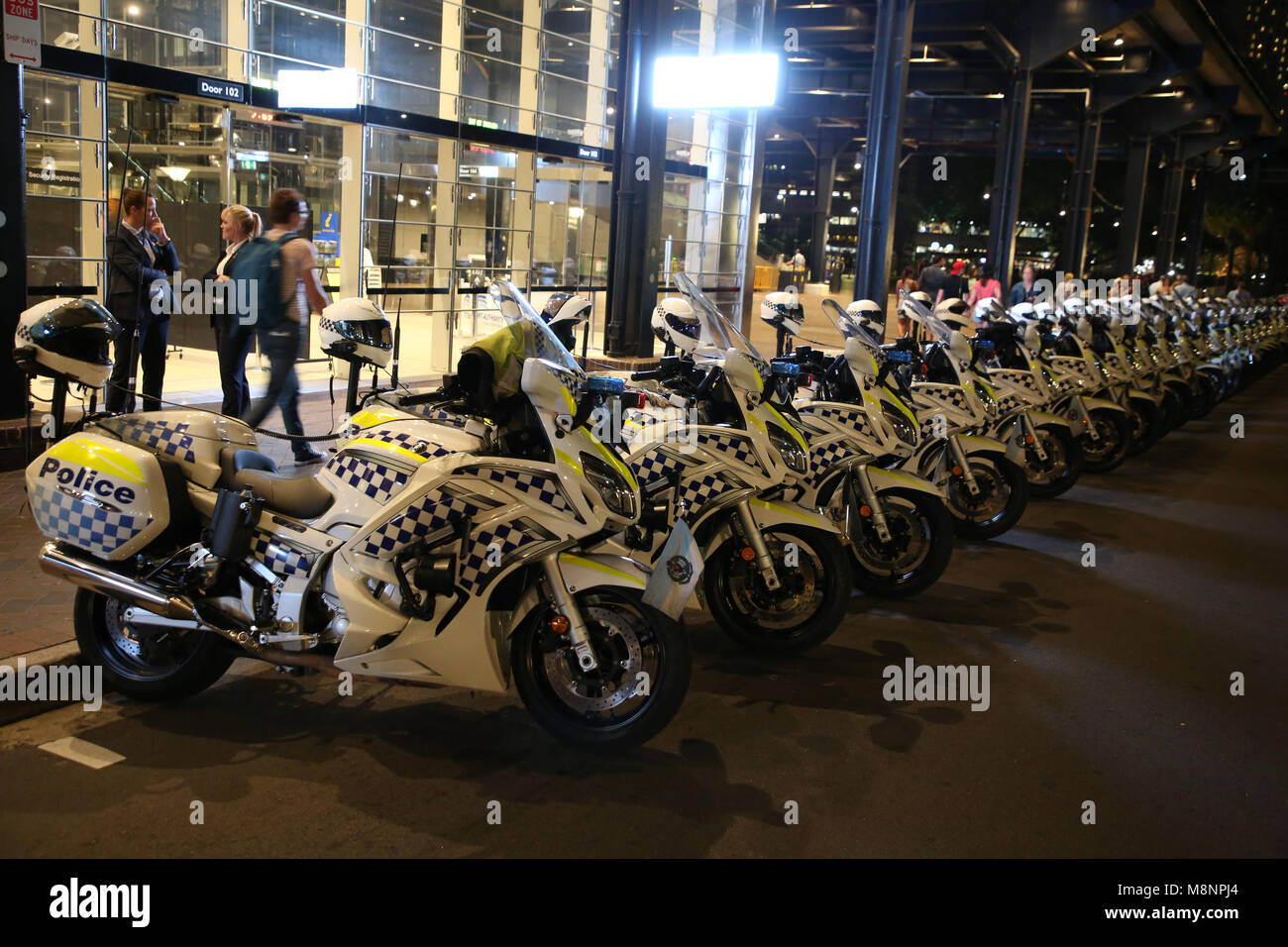 A line of police motorcycles in Sydney, Australia Stock Photo - Alamy