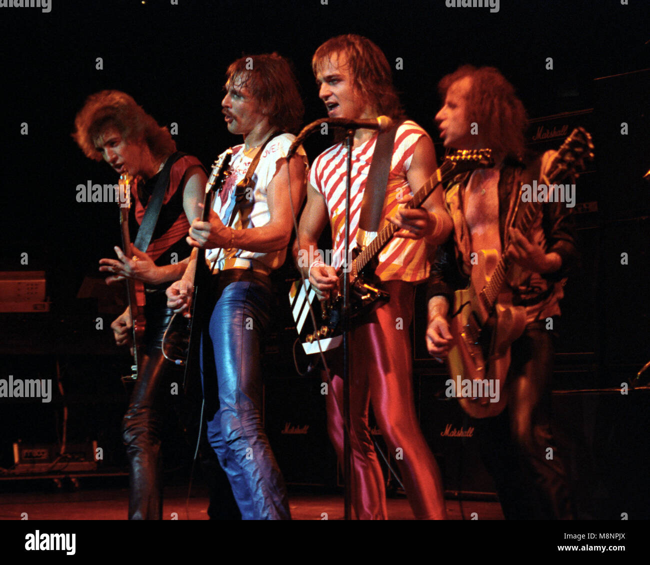 NEW YORK CITY, NY MARCH 19 1984: Scorpions performs at Madison Square ...
