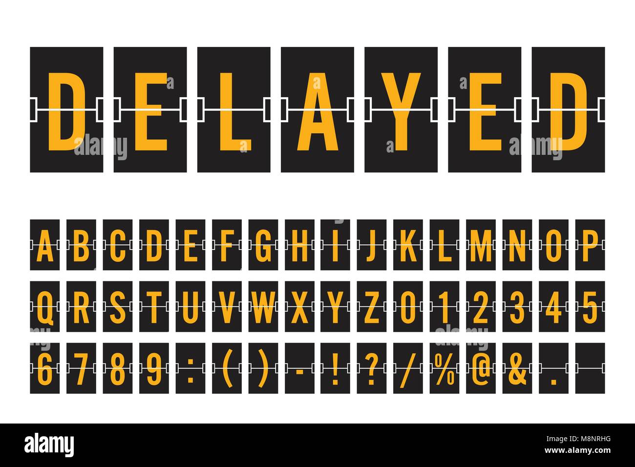 Flight board flip font Cut Out Stock Images & Pictures - Alamy