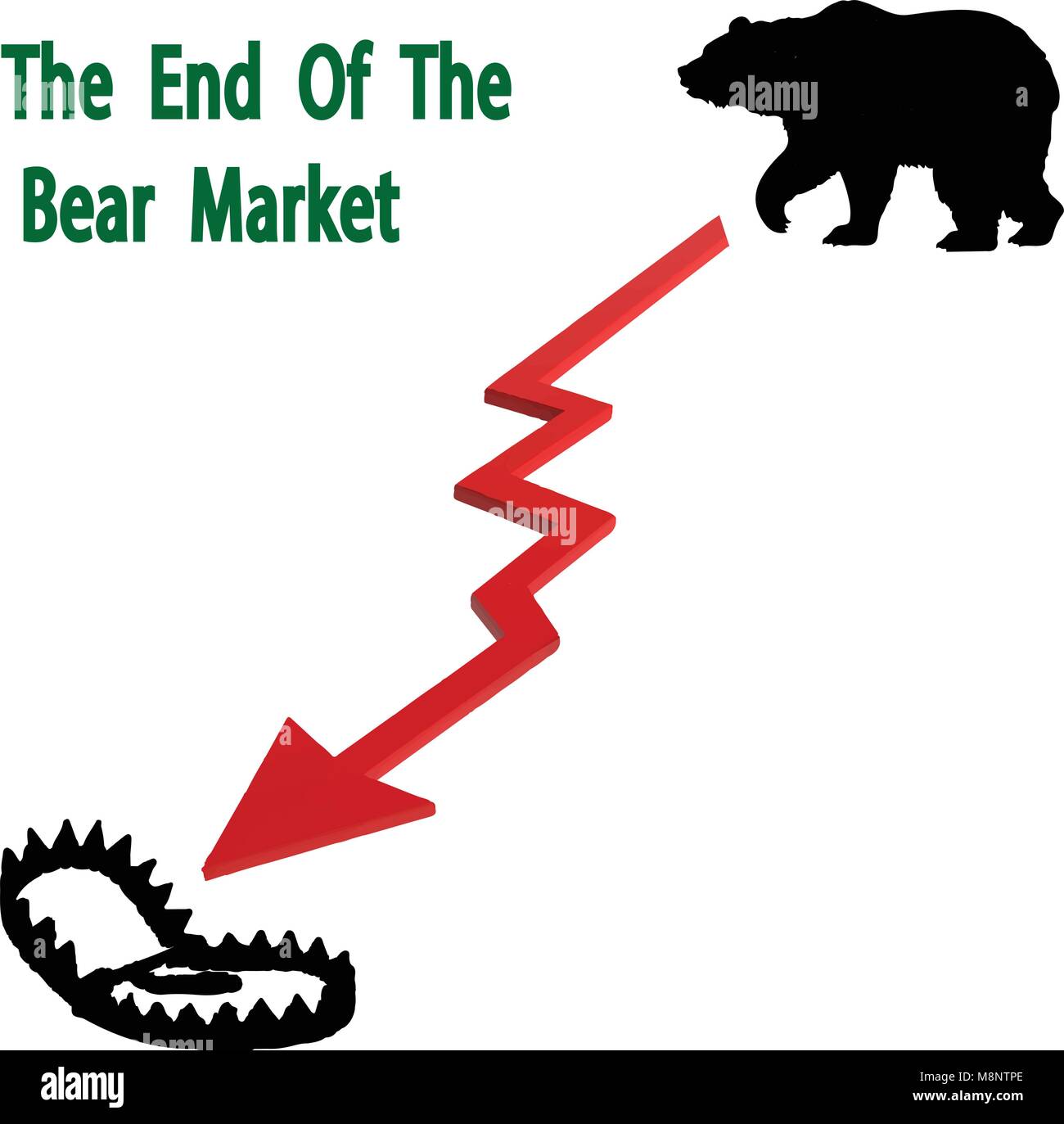 Red bear down arrow Stock Vector Images - Alamy