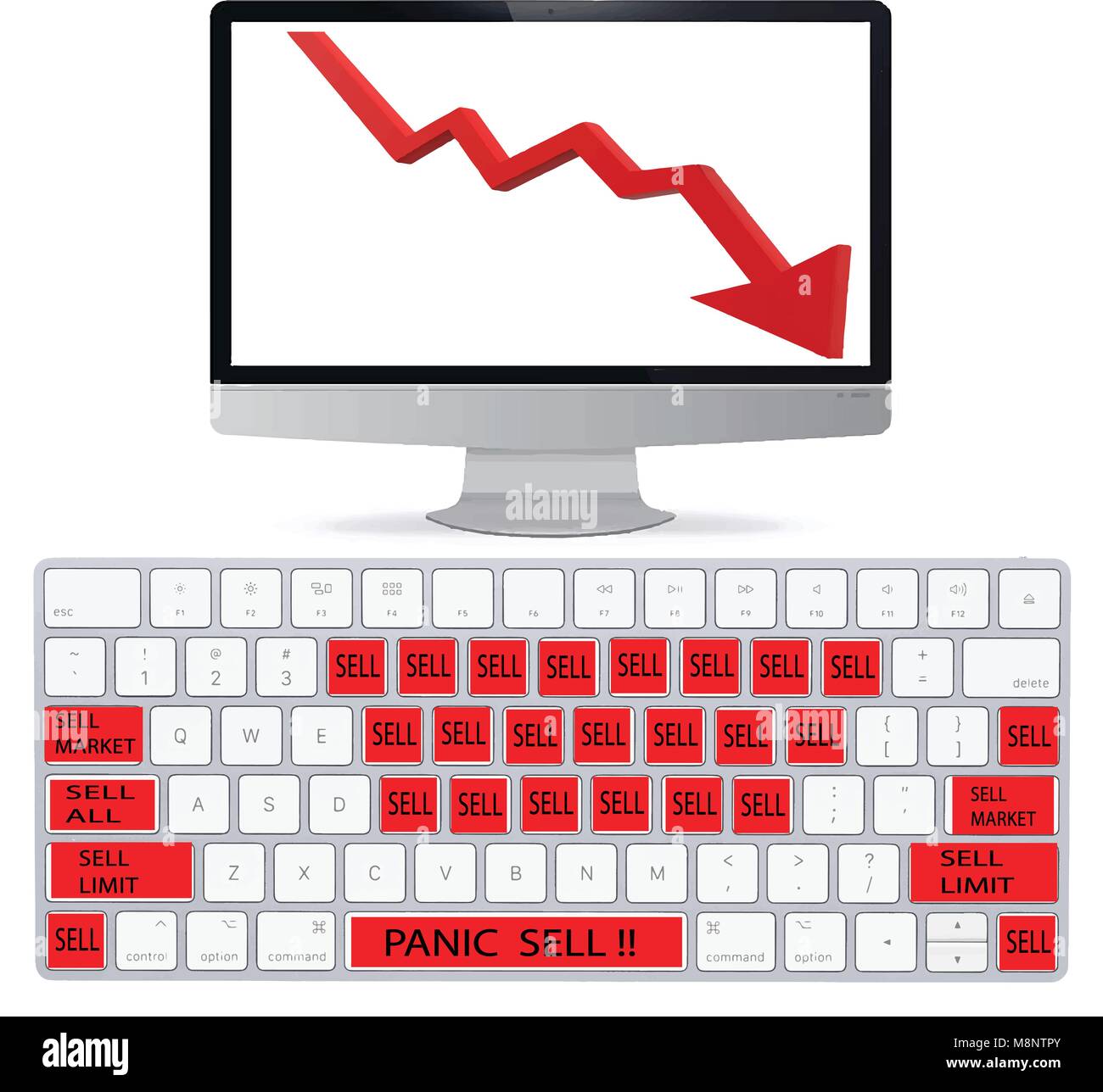 Panic computer. Market is going down, only sell orders available Stock ...