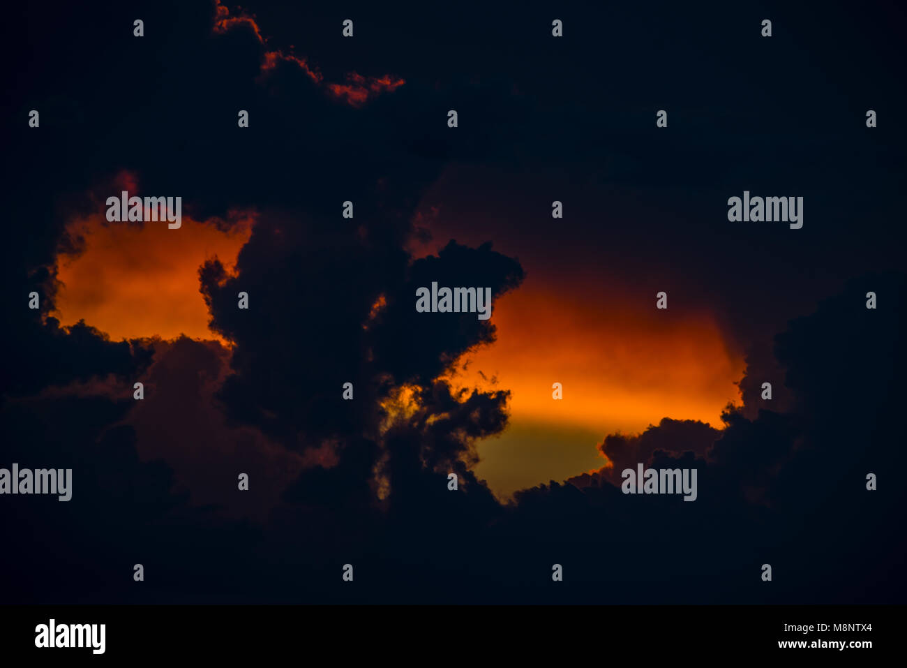 Extremely black sky with sunset. Typical African sky. Namibia. Africa ...