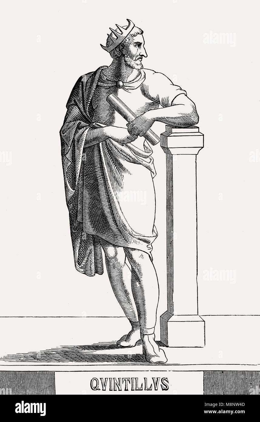 Quintillus, c. 212 – 270, Roman Emperor Stock Photo - Alamy