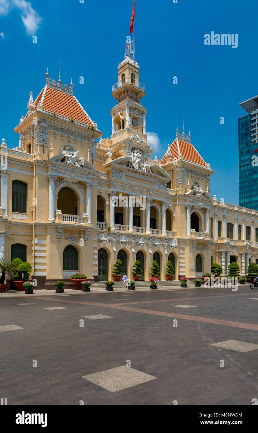 Ho Chi Minh City Vietnam March 19, 2018 The old Saigon city hall Stock ...