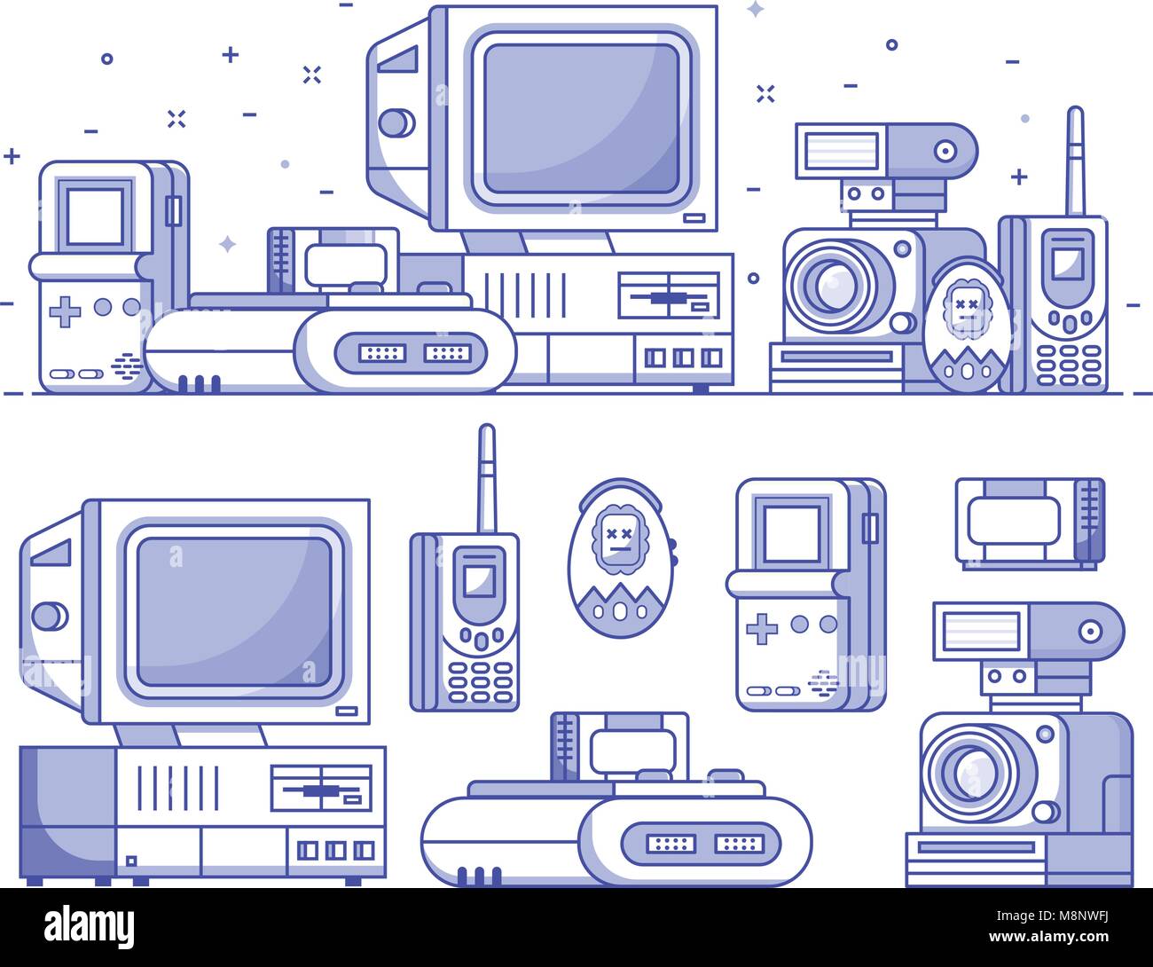 90s electronics Stock Vector Images - Alamy