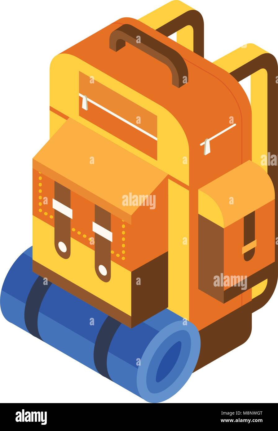 Hiker backpack icon cartoon hi-res stock photography and images - Alamy