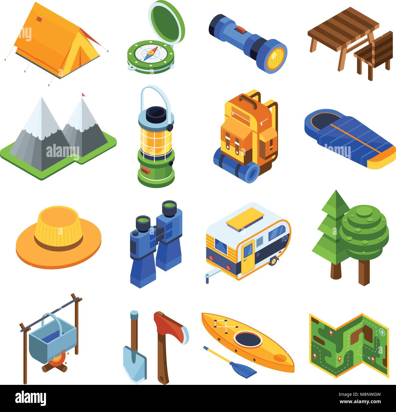 Camp accessories Cut Out Stock Images & Pictures - Alamy