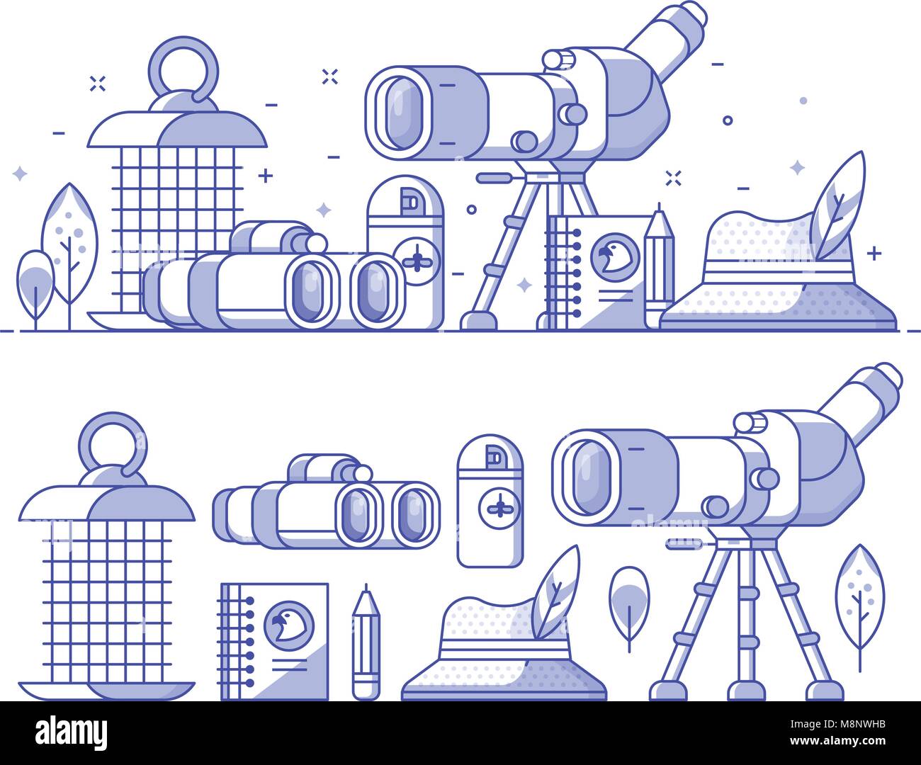 Birding and Birdwatching Ornithology Icons Stock Vector Image & Art - Alamy