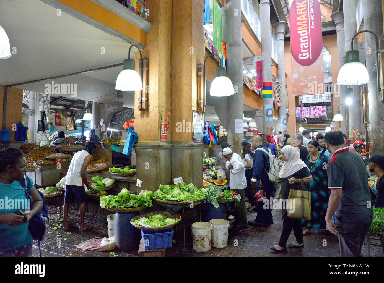 10 January 2018, Mauritius, Port Louis: View of the central market in ...