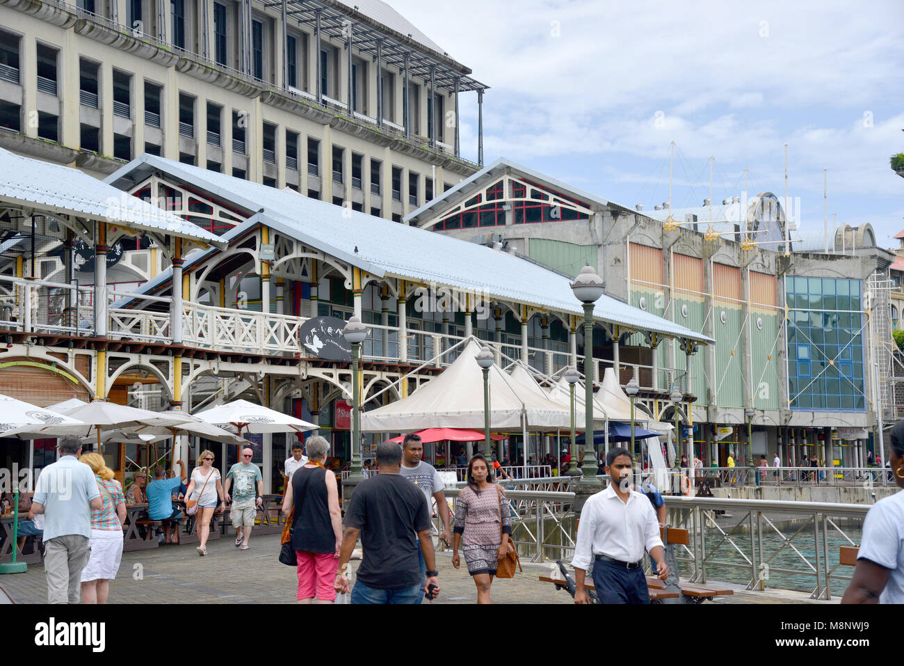 10 January 2018, Mauritius, Port Louis: part of Le Caudan Waterfront in ...