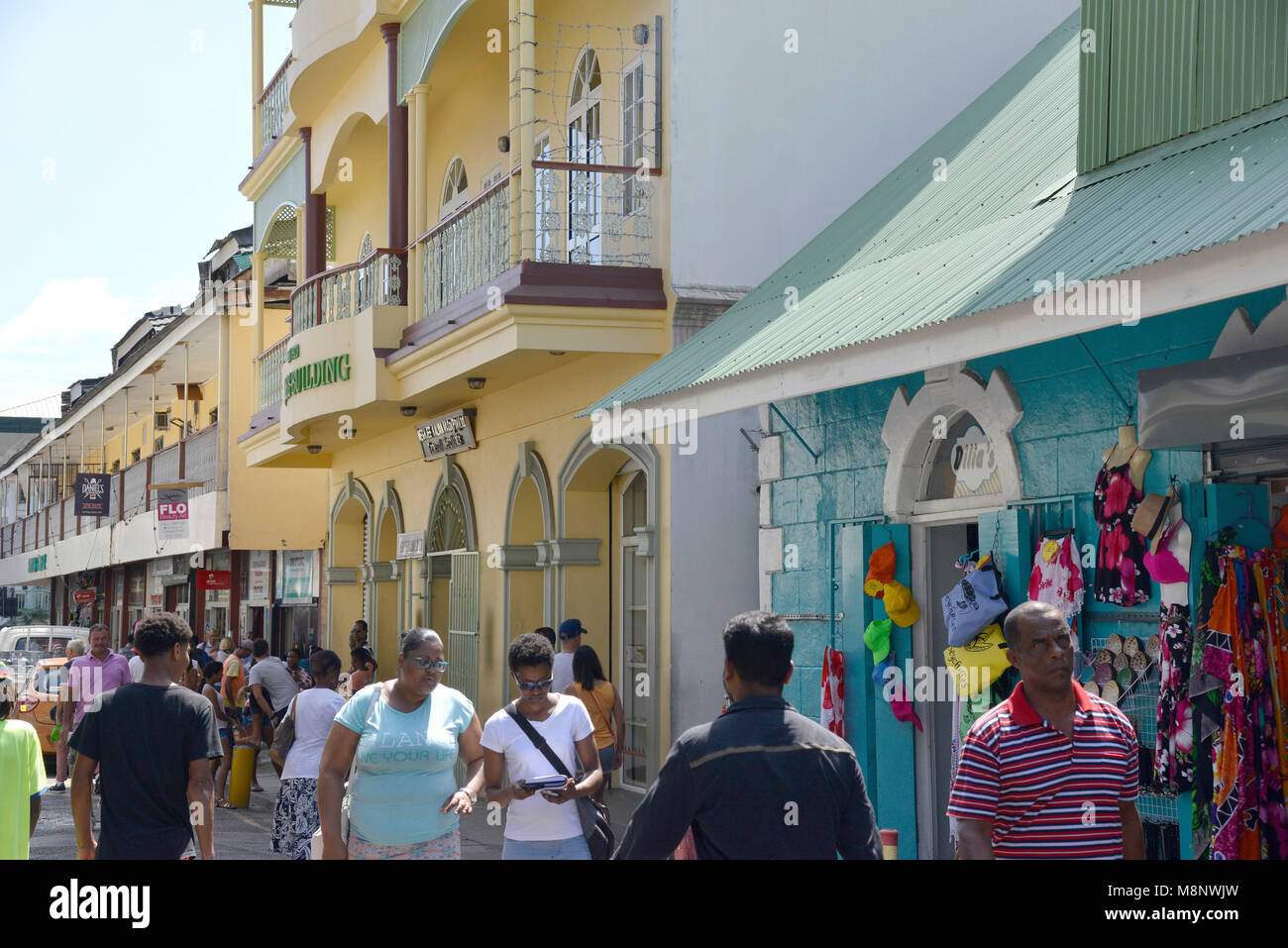 22 January 2018, Seychelles, Victoria: A view of Lodge Street, the main ...