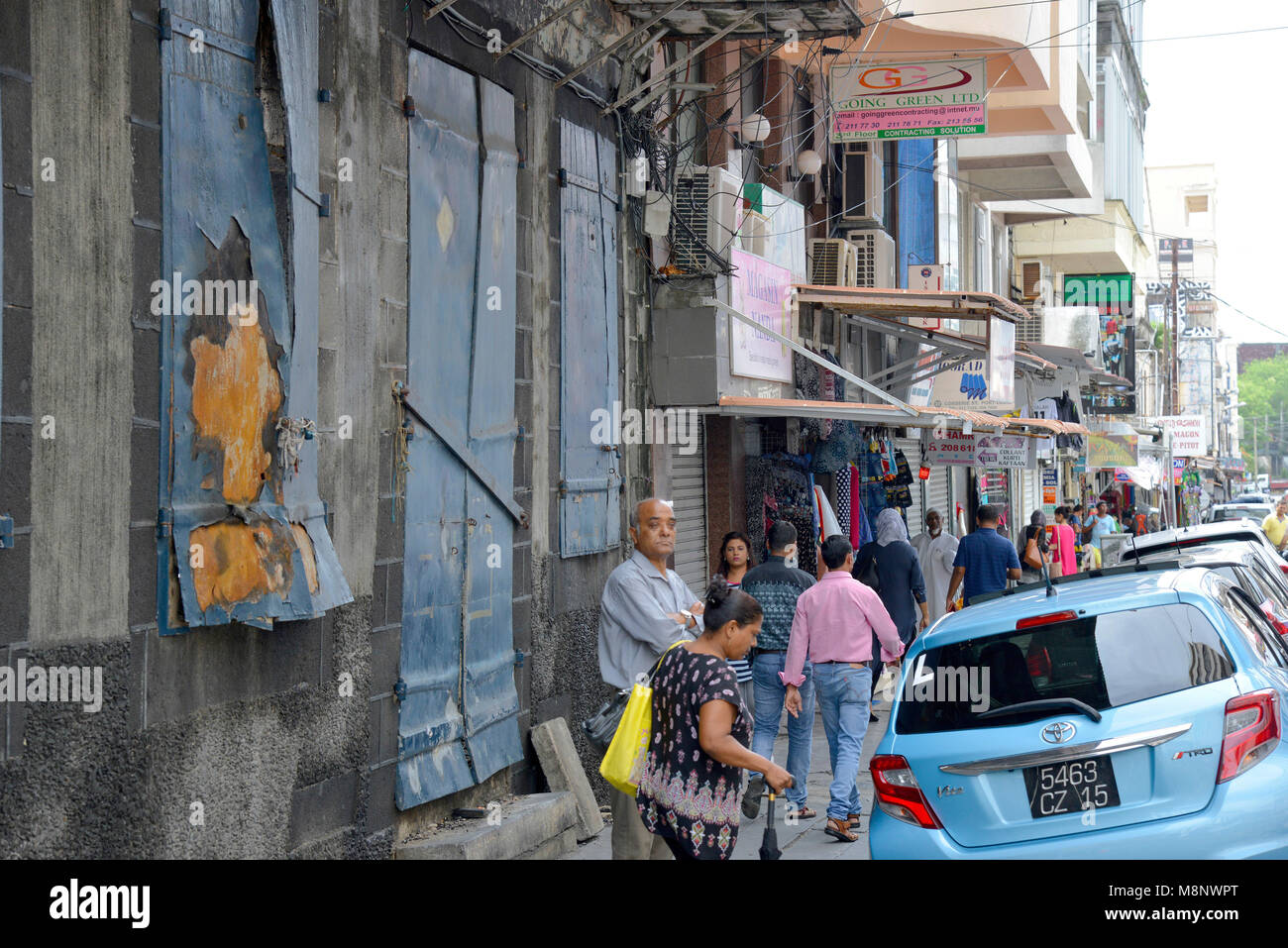 25 January 2018, Mauritius, Port Louis: A view of the streets in the ...