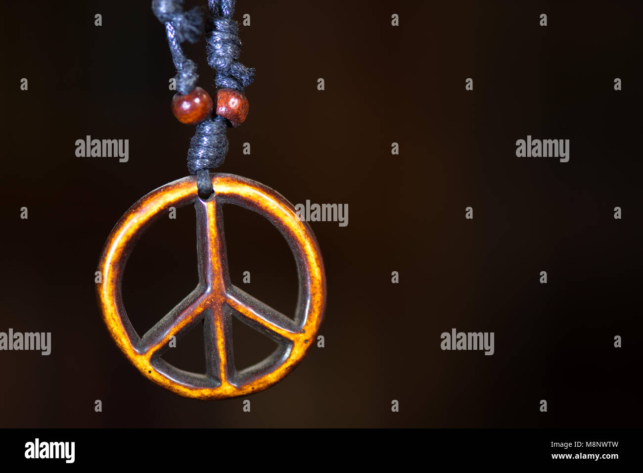 Peace sign necklace hi-res stock photography and images - Alamy