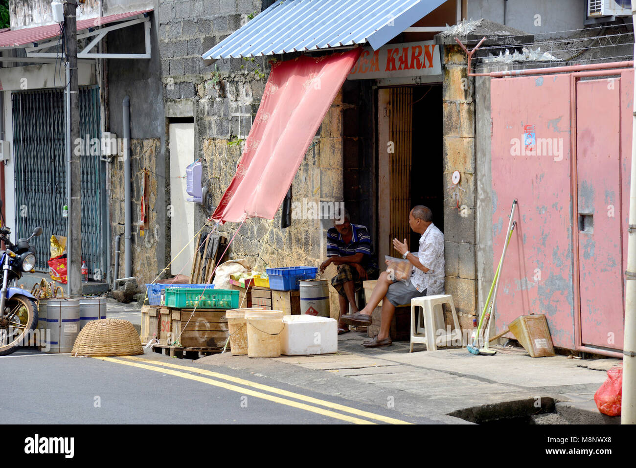 25 January 2018, Mauritius, Port Louis: A view of the streets in the ...
