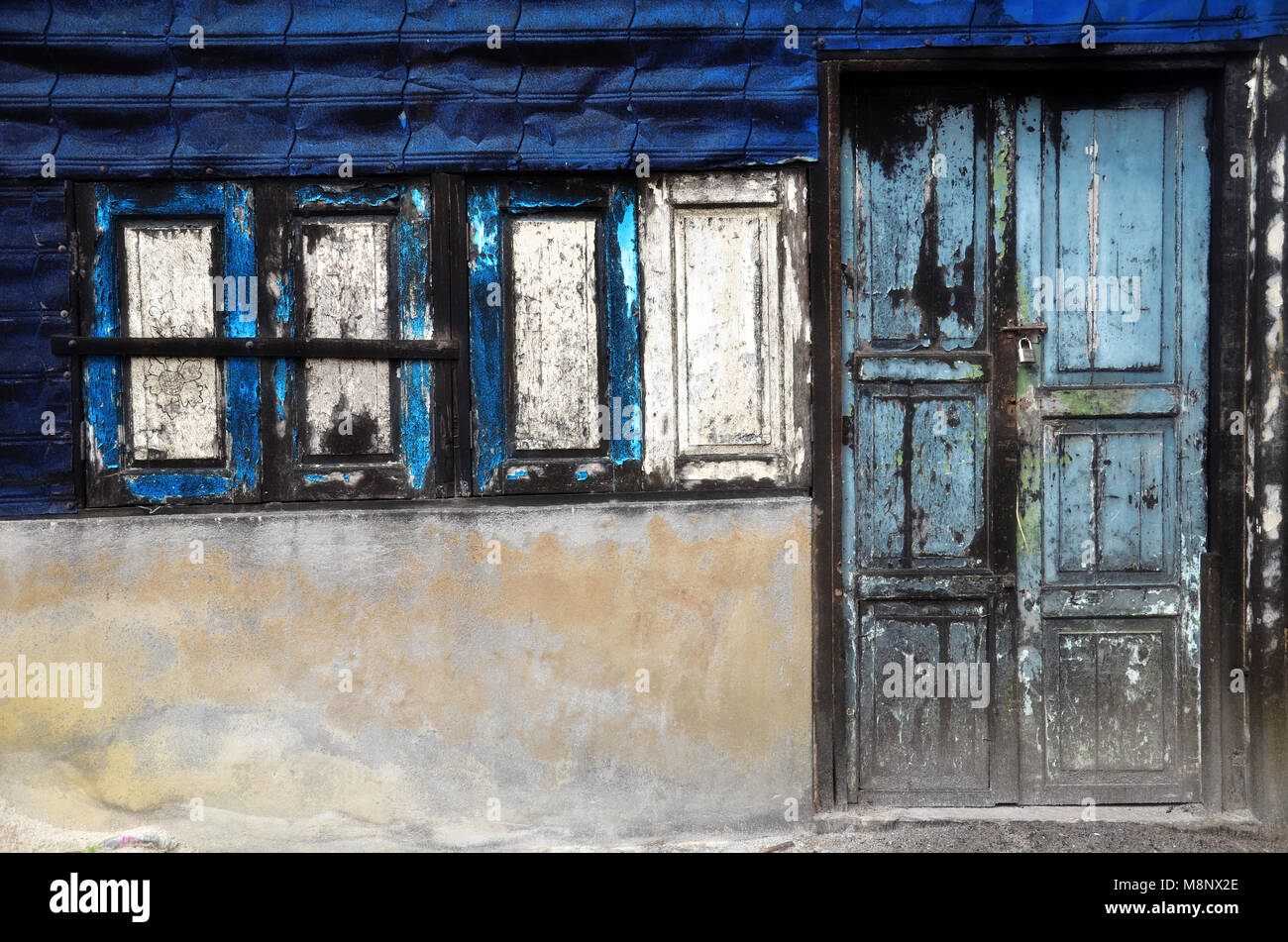Door and window of a vintage house Stock Photo - Alamy