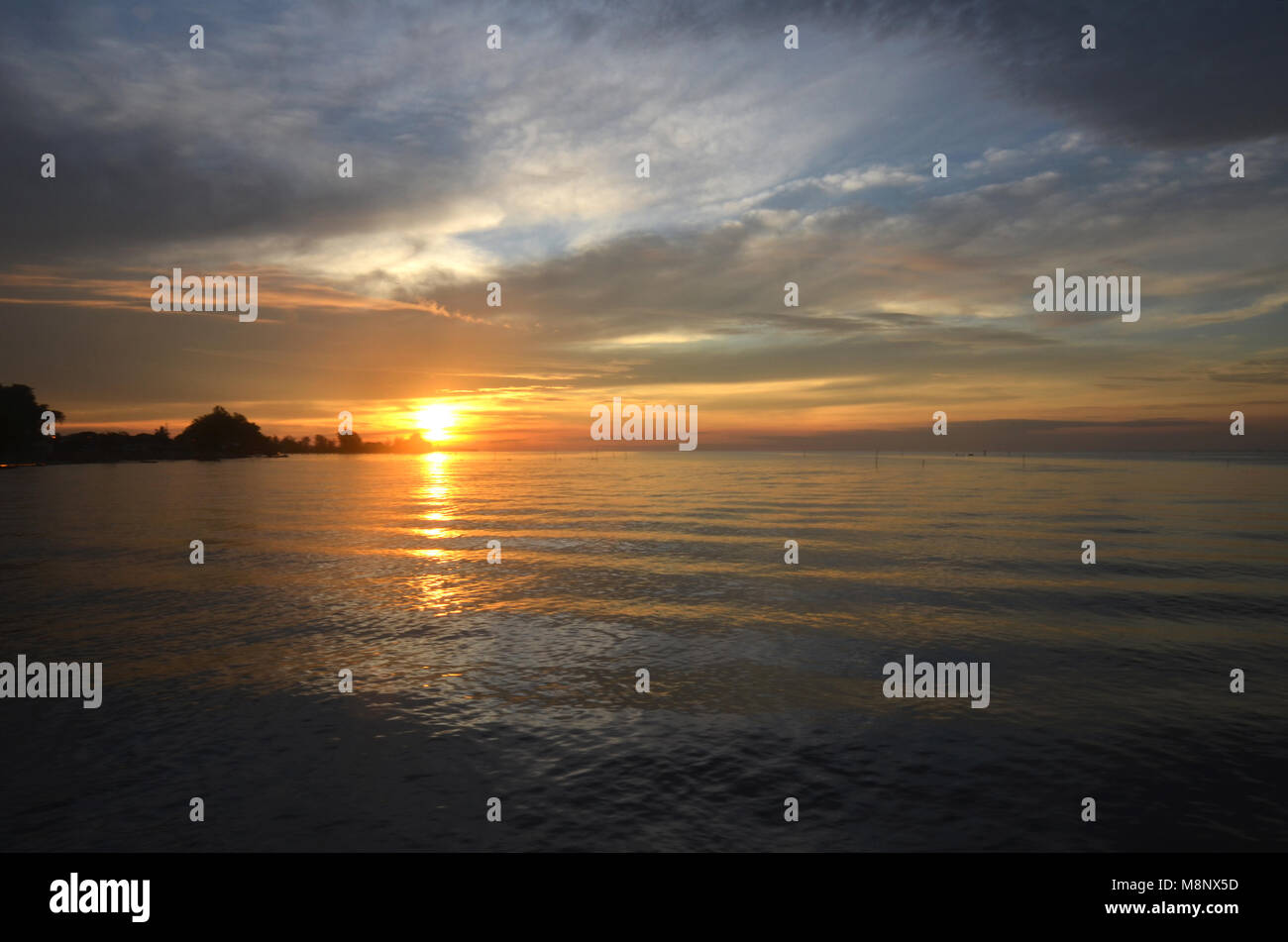 Tanjung Sepat beach in the morning light, Malaysia Stock Photo - Alamy