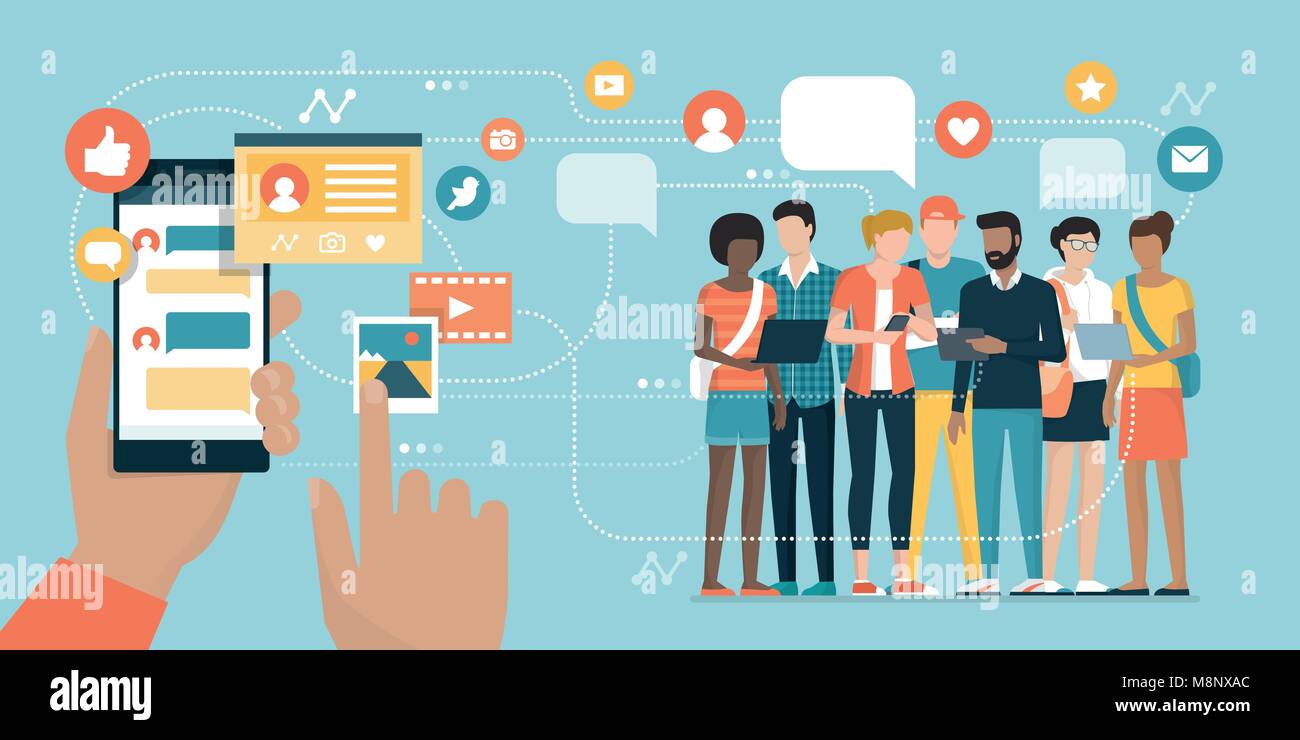 Networking Vectors High Resolution Stock Photography and Images - Alamy