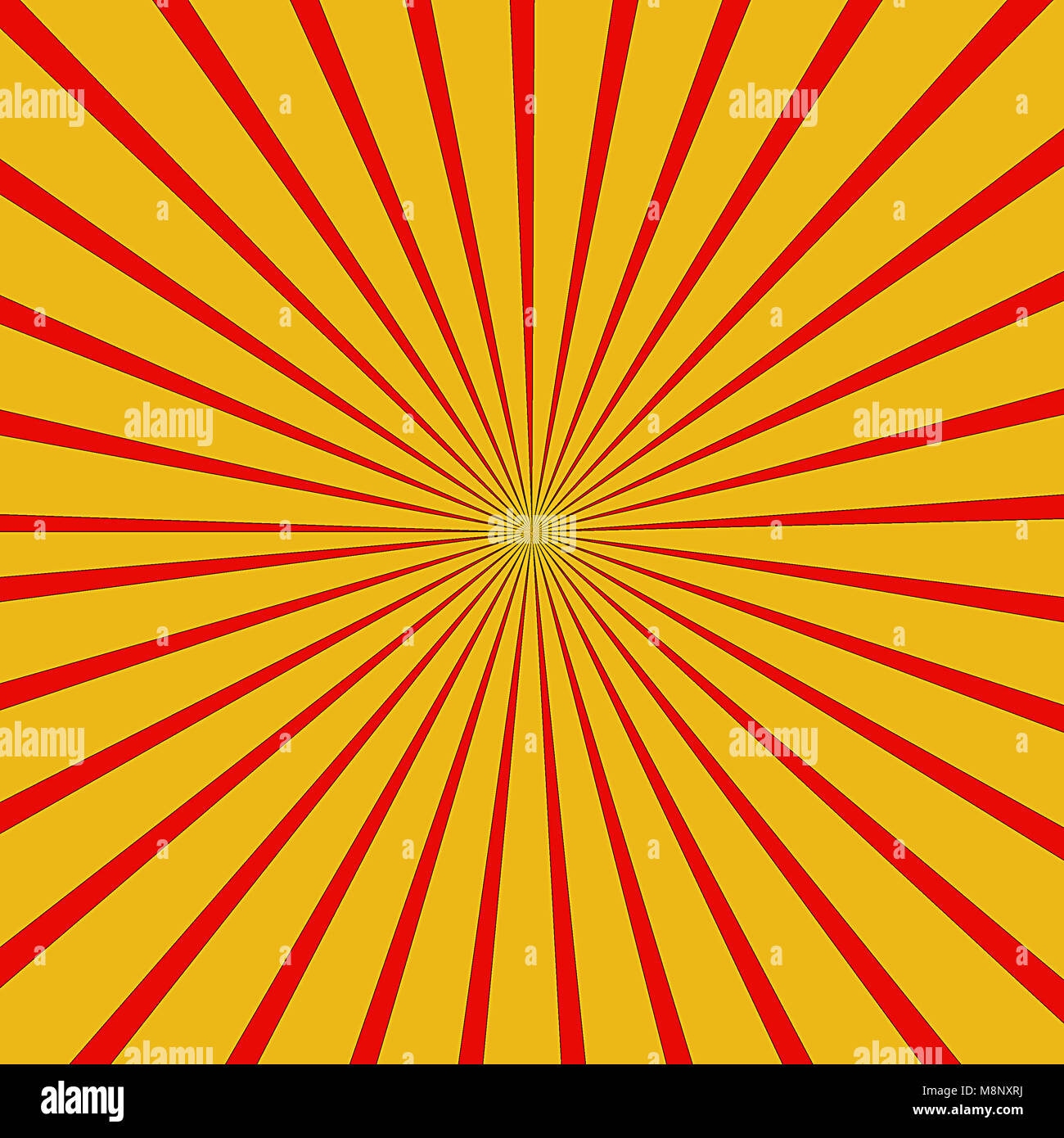 Yellow and red rays background in square format Stock Photo - Alamy