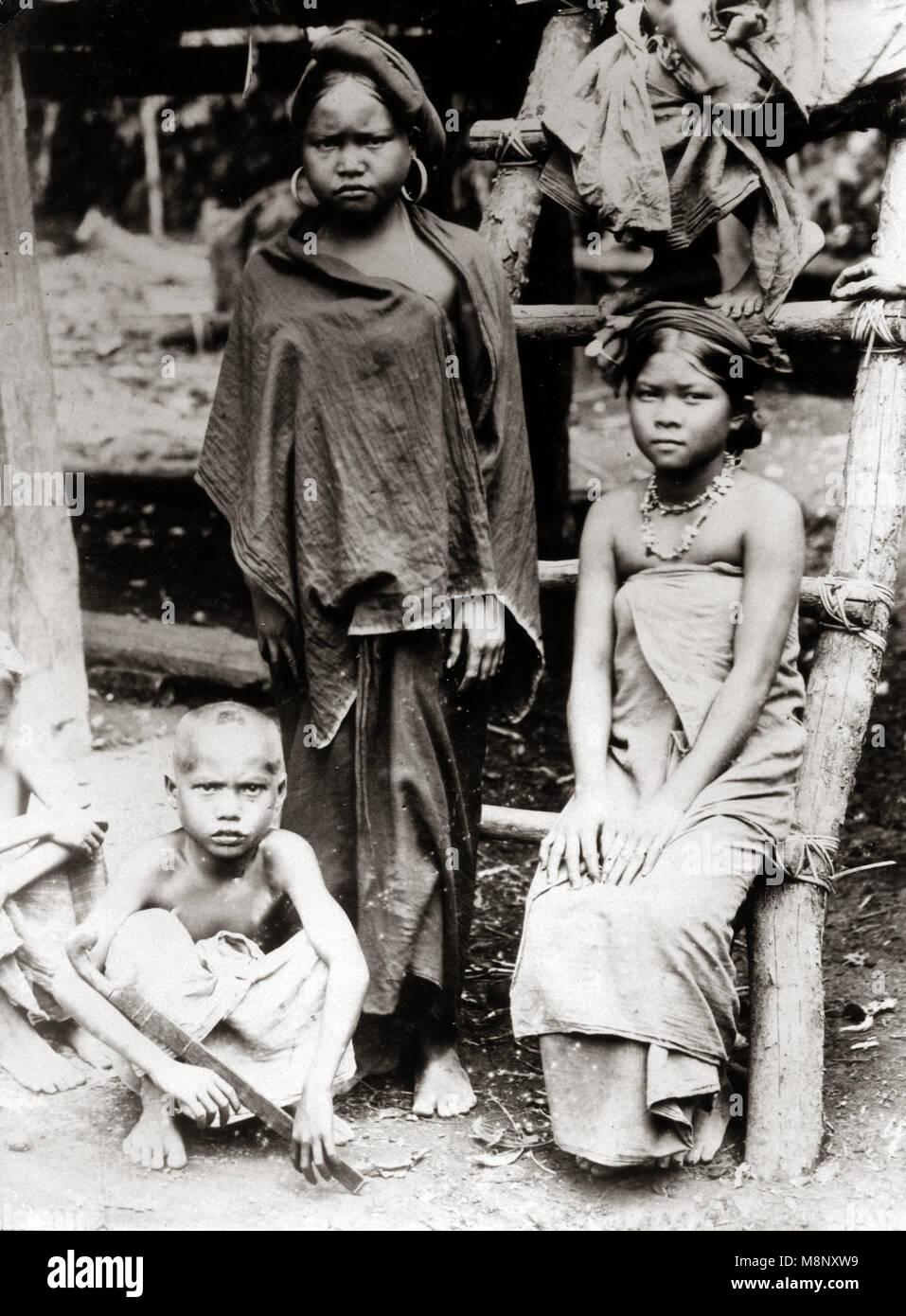 c.1890s South East Asia - group of children Stock Photo - Alamy