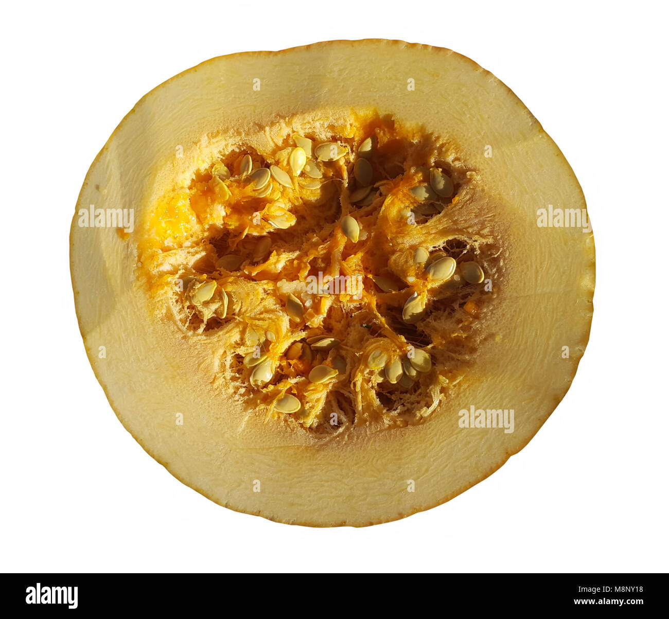 Half pumpkin on white Stock Photo - Alamy