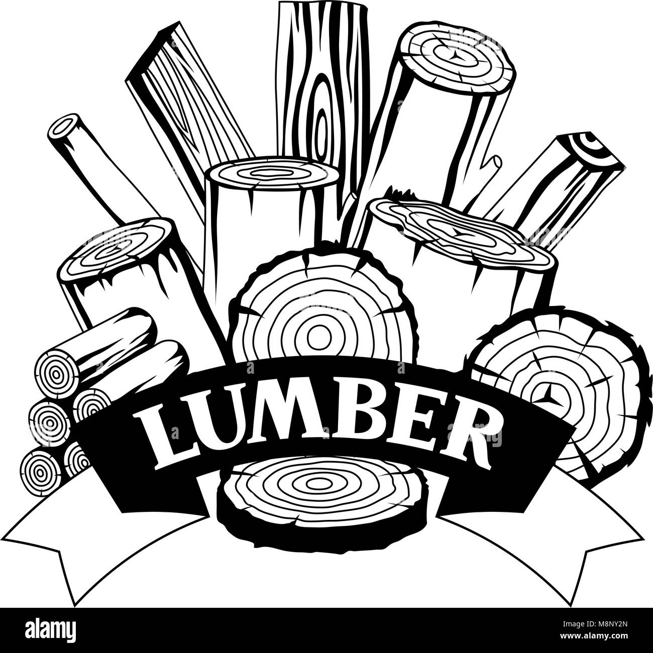 Cartoon log Black and White Stock Photos & Images - Alamy