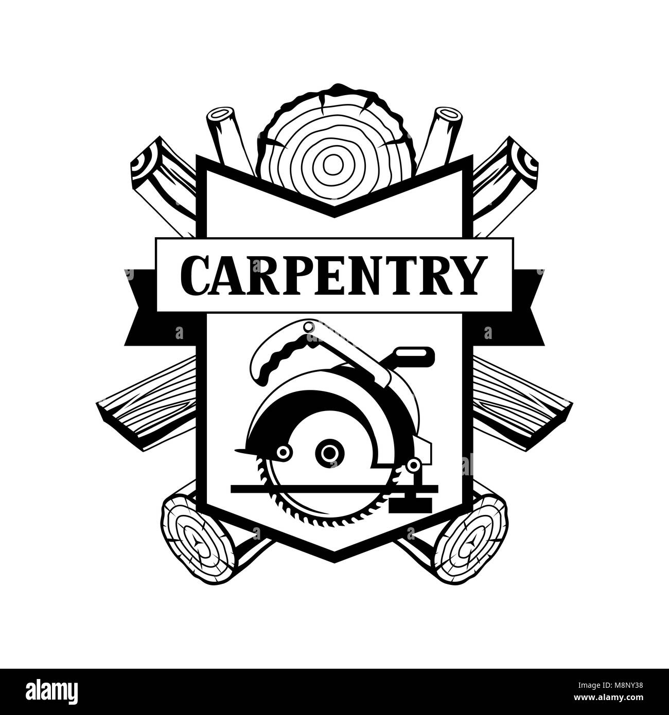 Saw logs Black and White Stock Photos & Images - Alamy