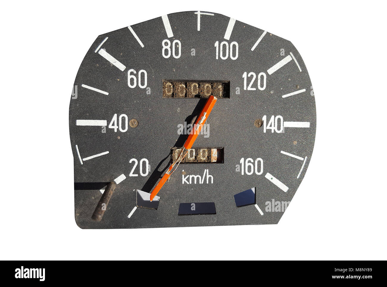 Speedometer on white Stock Photo - Alamy