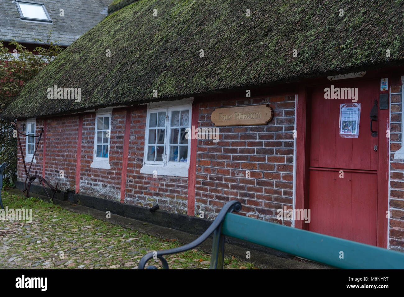 Typical Danish house in Nordby, island of Fanoe, Jutland, Denmark Stock ...