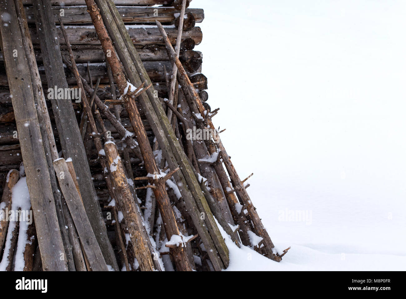 Some woods near the house in the winter season Stock Photo - Alamy