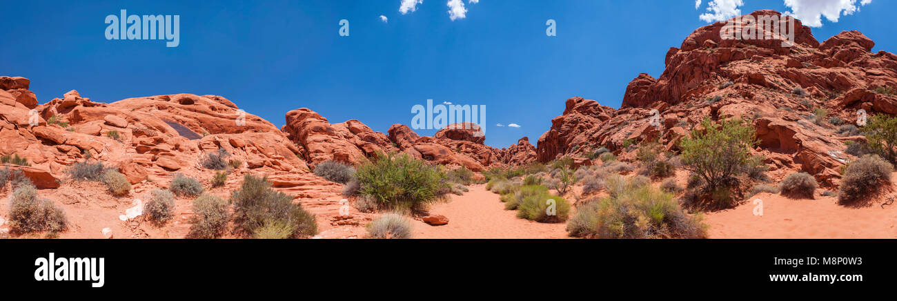 Panorama View Valley Of Fire Stock Photo - Alamy